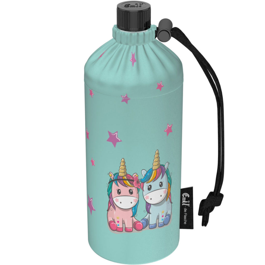 Trinkflasche aus Glas Kinder Unicorns 0.3L